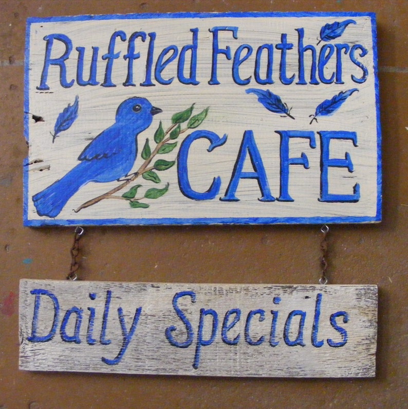 Blue Bird Cafe Sign... Customize It - Etsy