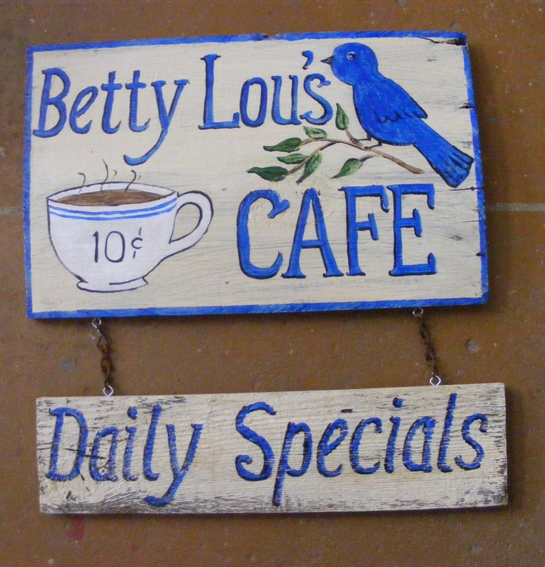 Blue Bird Cafe Sign... Customize It - Etsy