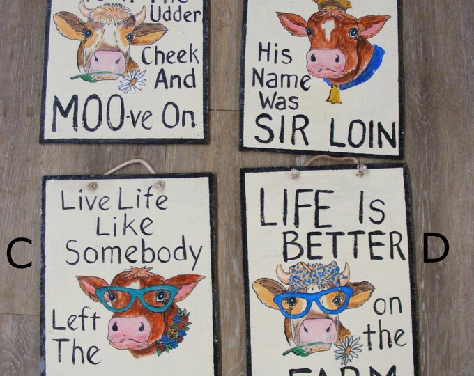 Funny Cow Signs - Etsy