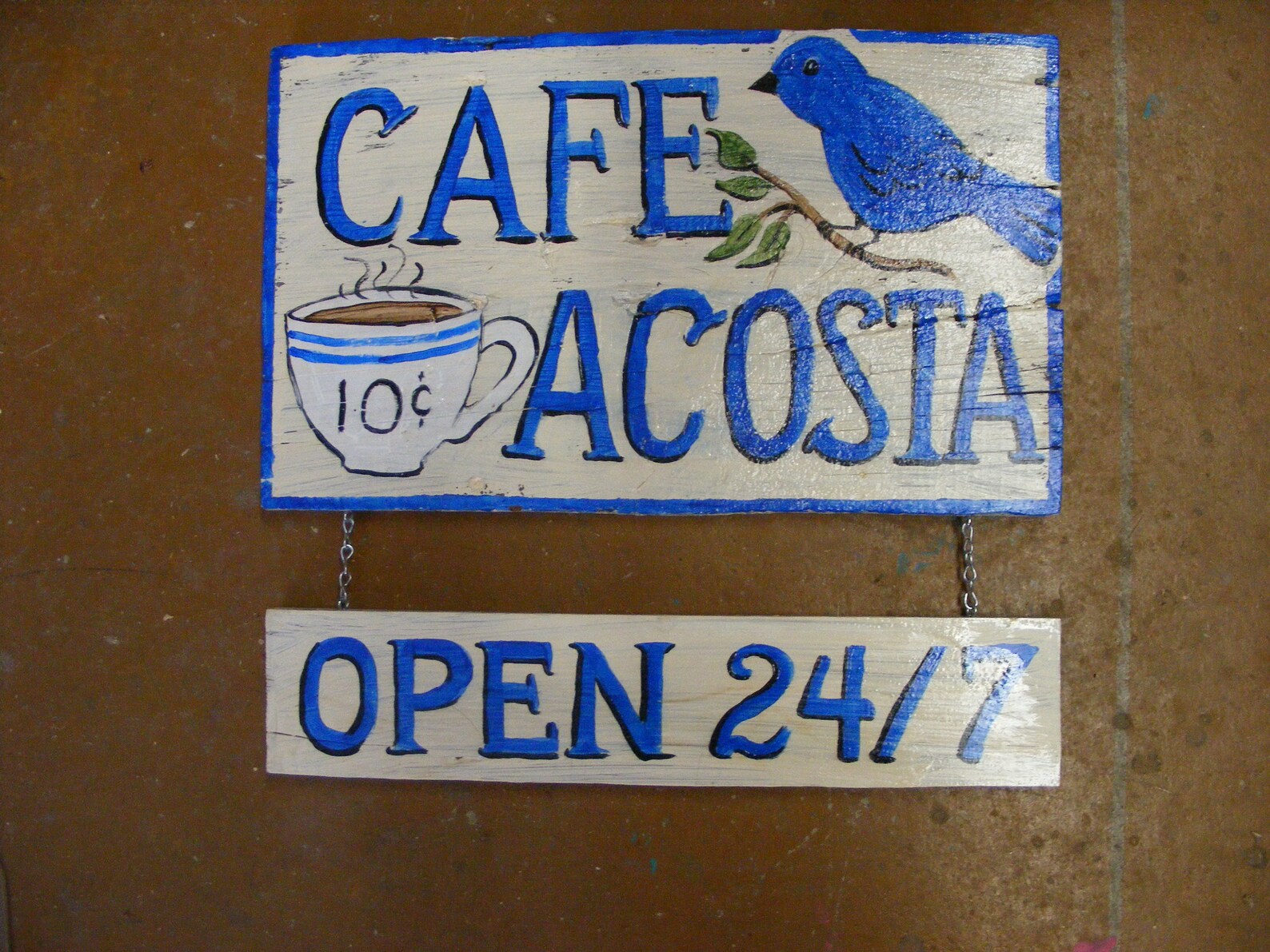 Blue Bird Cafe Sign... Customize It - Etsy