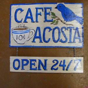 Blue Bird Cafe Sign... Customize It - Etsy