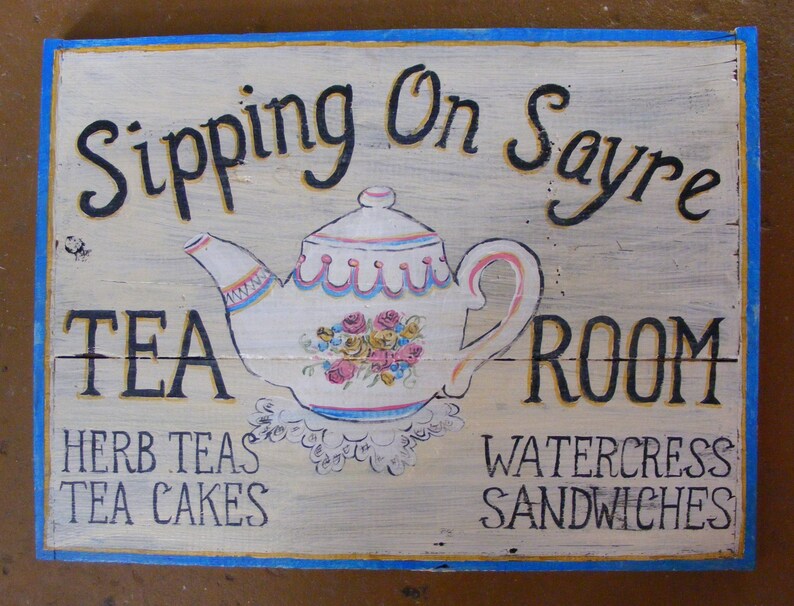 Golden Rose Tea Room Sign...customize It - Etsy