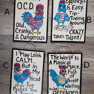 Funny Chicken Signs II - Etsy
