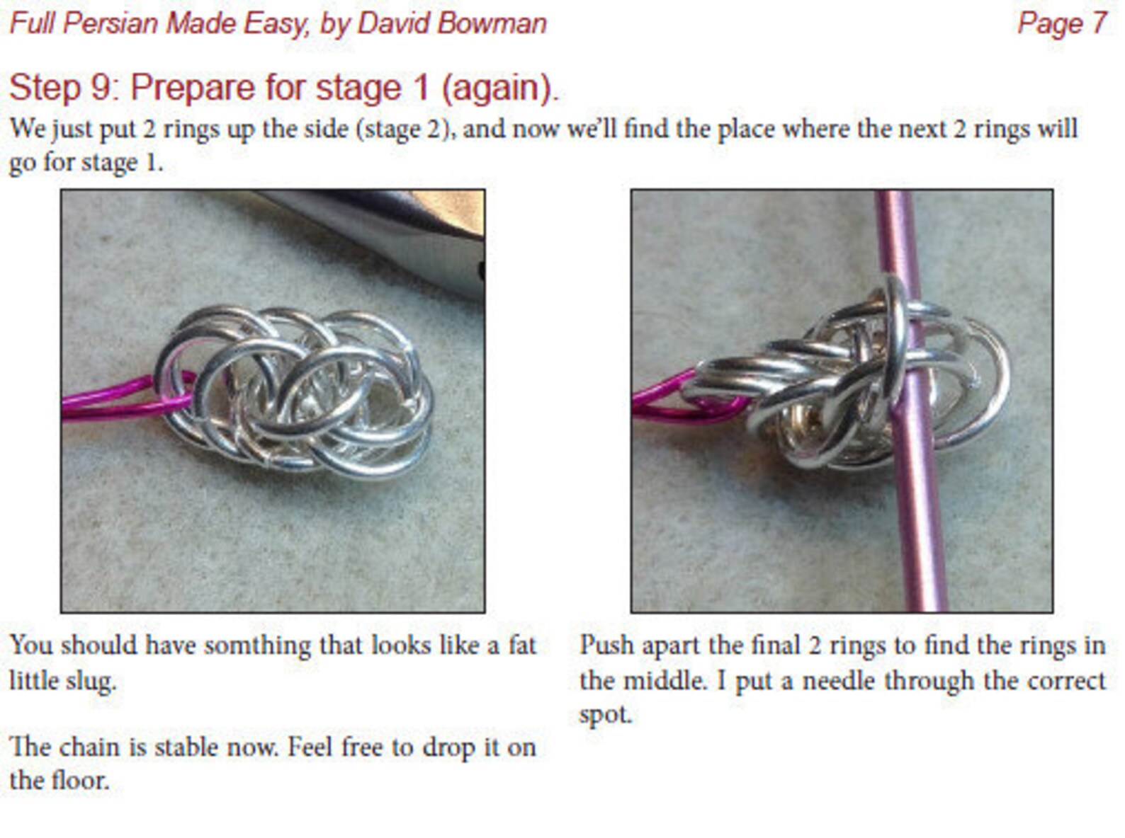 Easy Chainmaille Instructions for Full Persian Weave, Chainmaille ...