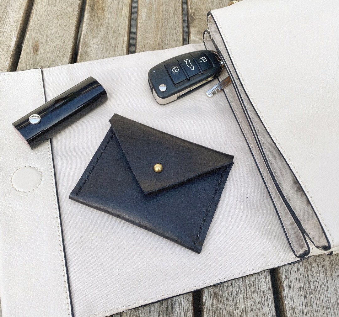 Minimalist Genuine Handcrafted Small Leather Envelope Wallet - Etsy