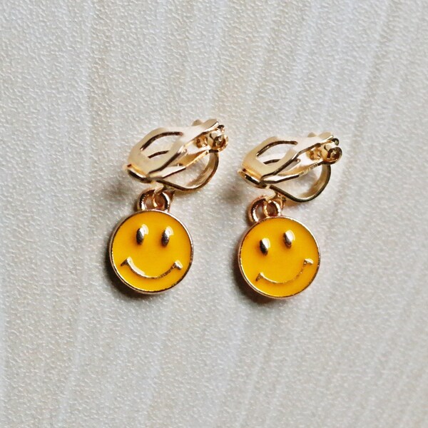 Smiley Face Earrings - Etsy