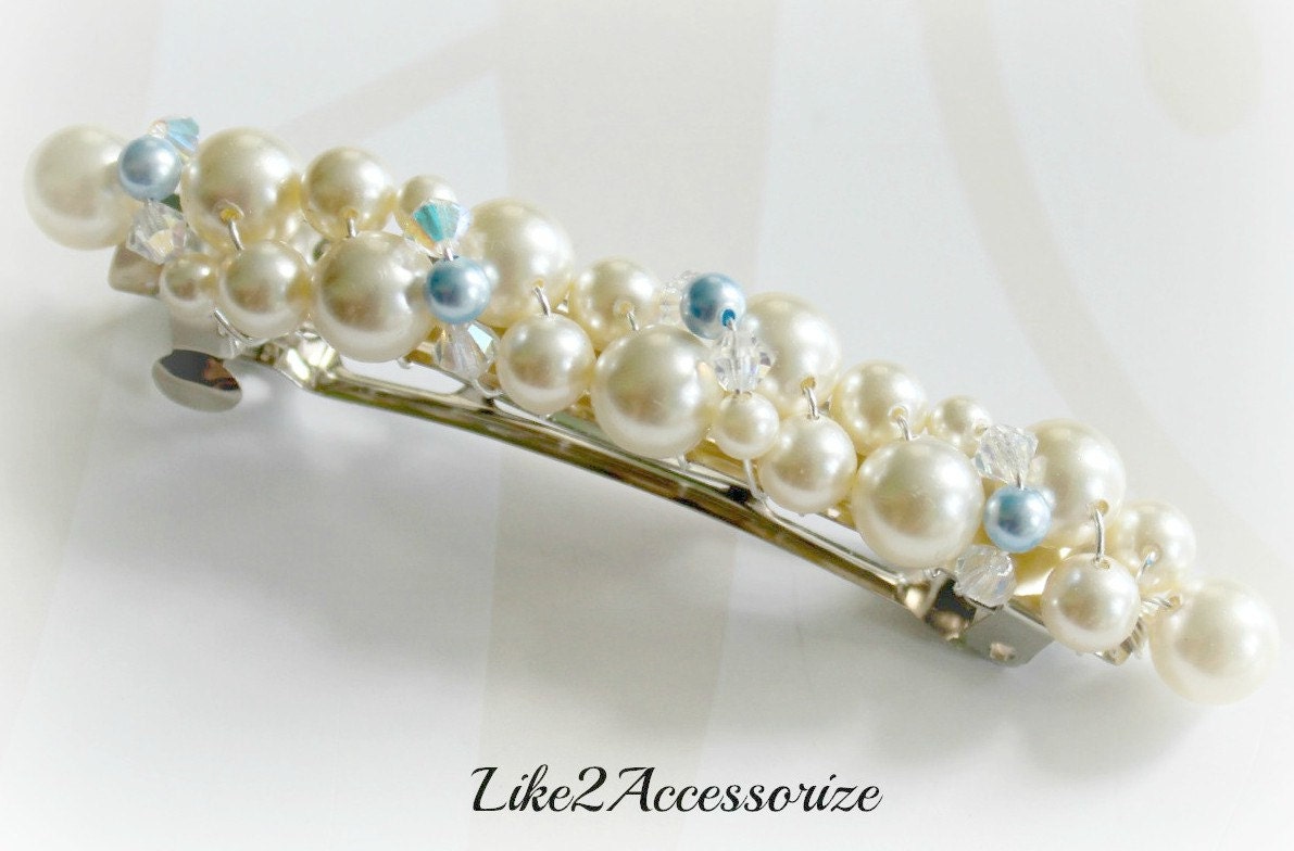 Pearl Bridal Barrette Wedding Ivory Barrette Pearl Hair - Etsy
