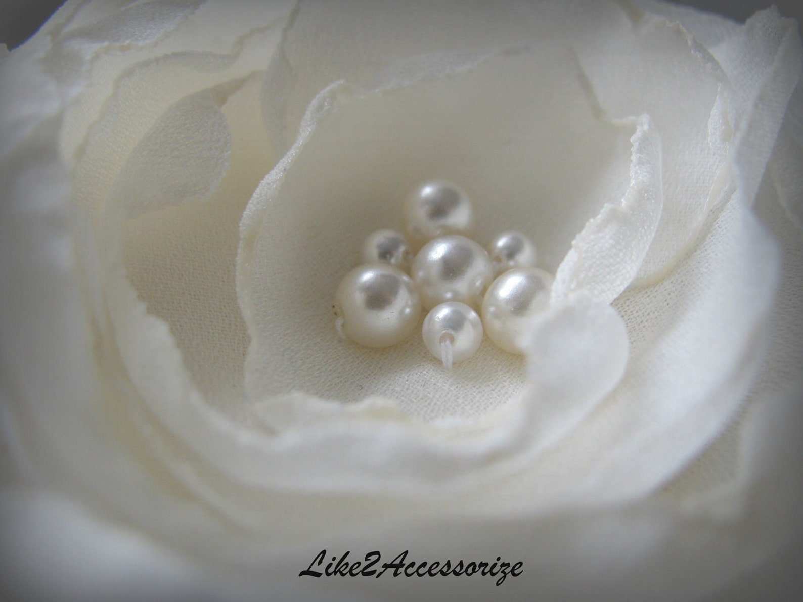 White Ivory Flower Hair Clip Wedding Hair Accessories Bridal - Etsy