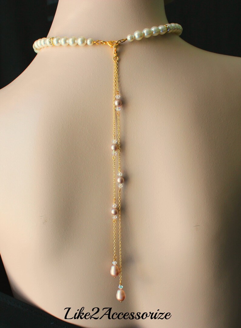Double Strand Backdrop Attachment, Tear Drop Pearl, Back Drop Add on ...