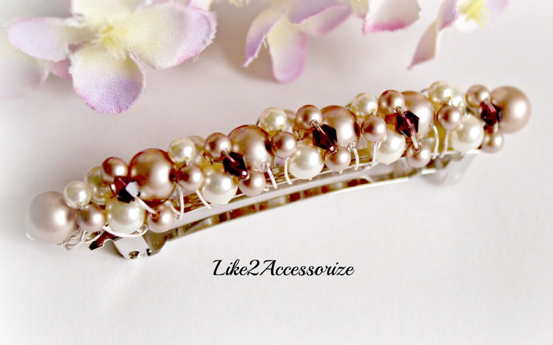 Fall Bridal Barrette Wedding Ivory Barrette Pearl Hair | Etsy