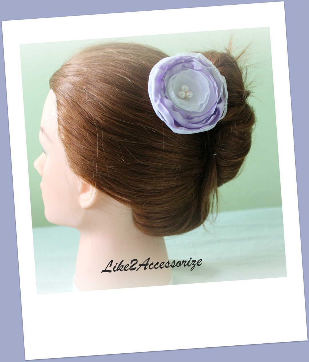 Purple Flower Clip White Lavender Hair Clip Wedding - Etsy