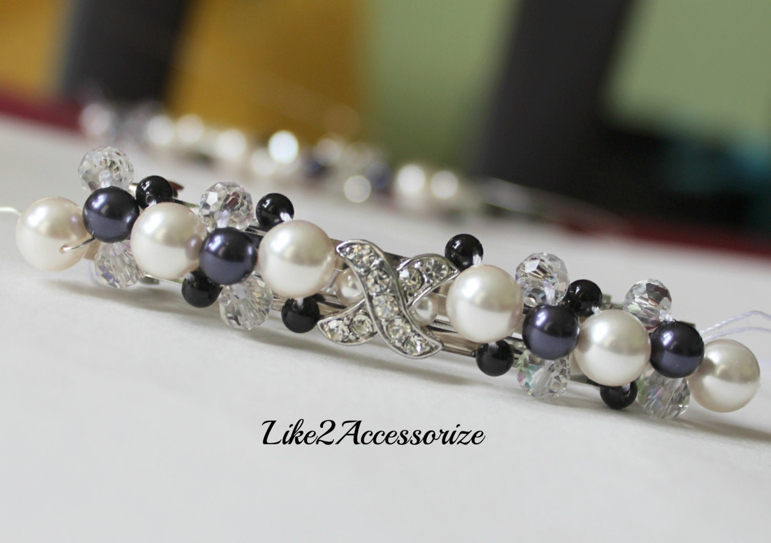 Bridal Pearl Barrette, Wedding Barrette, Pearl Hair Accessories, French ...