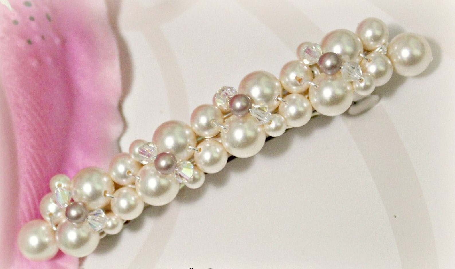 Pearl Bridal Barrette Wedding Ivory Barrette Pearl Hair - Etsy