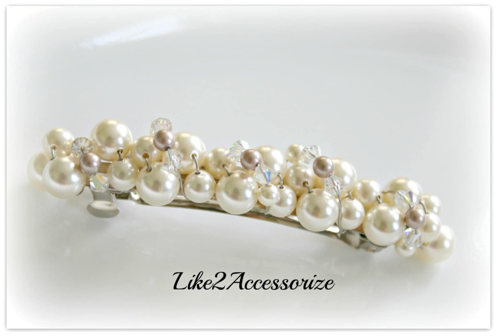Pearl Bridal Barrette Wedding Ivory Barrette Pearl Hair - Etsy