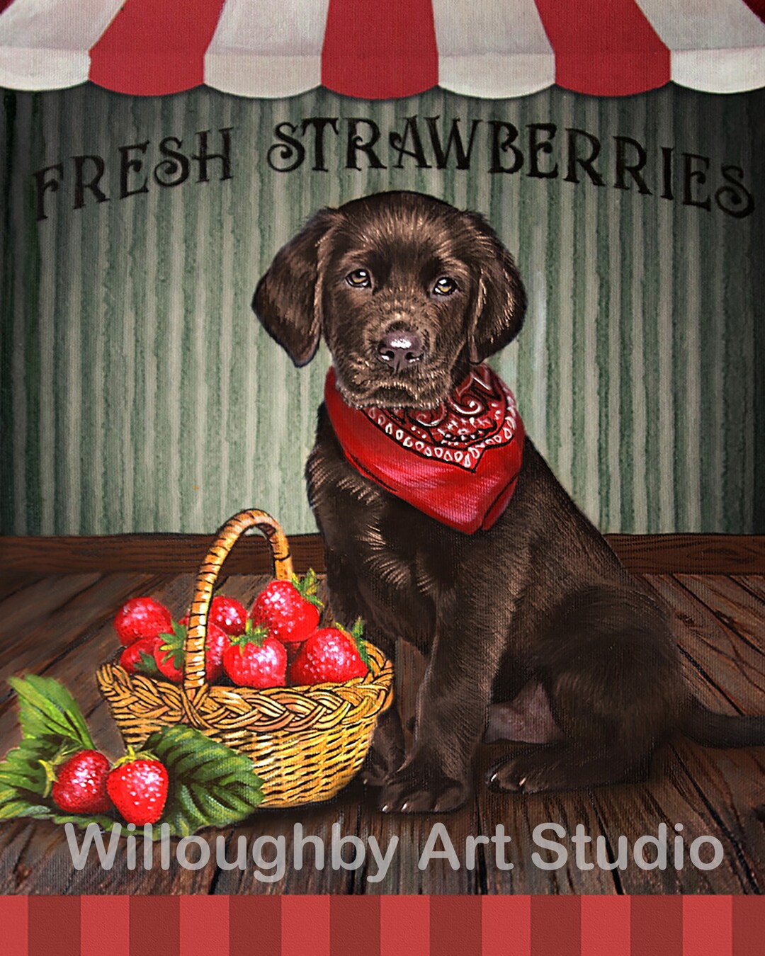 Fresh Strawberries Chocolate Lab Impression numérique - Etsy France