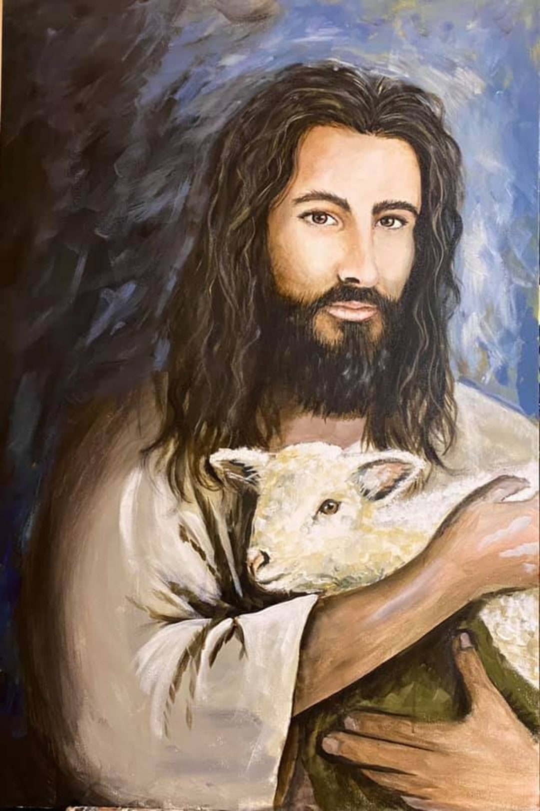 Left the 99 -- Jesus -- Original Painting -- Acrylic on Canvas ...