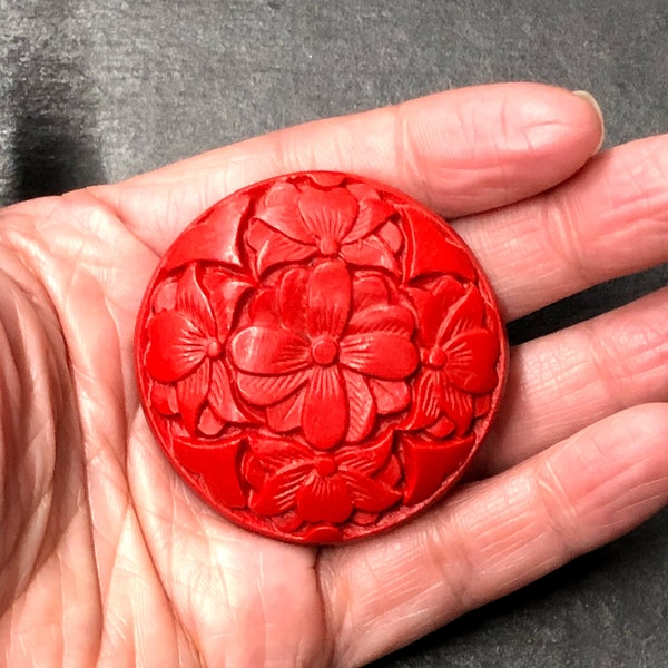 Cinnabar Pendant - Etsy
