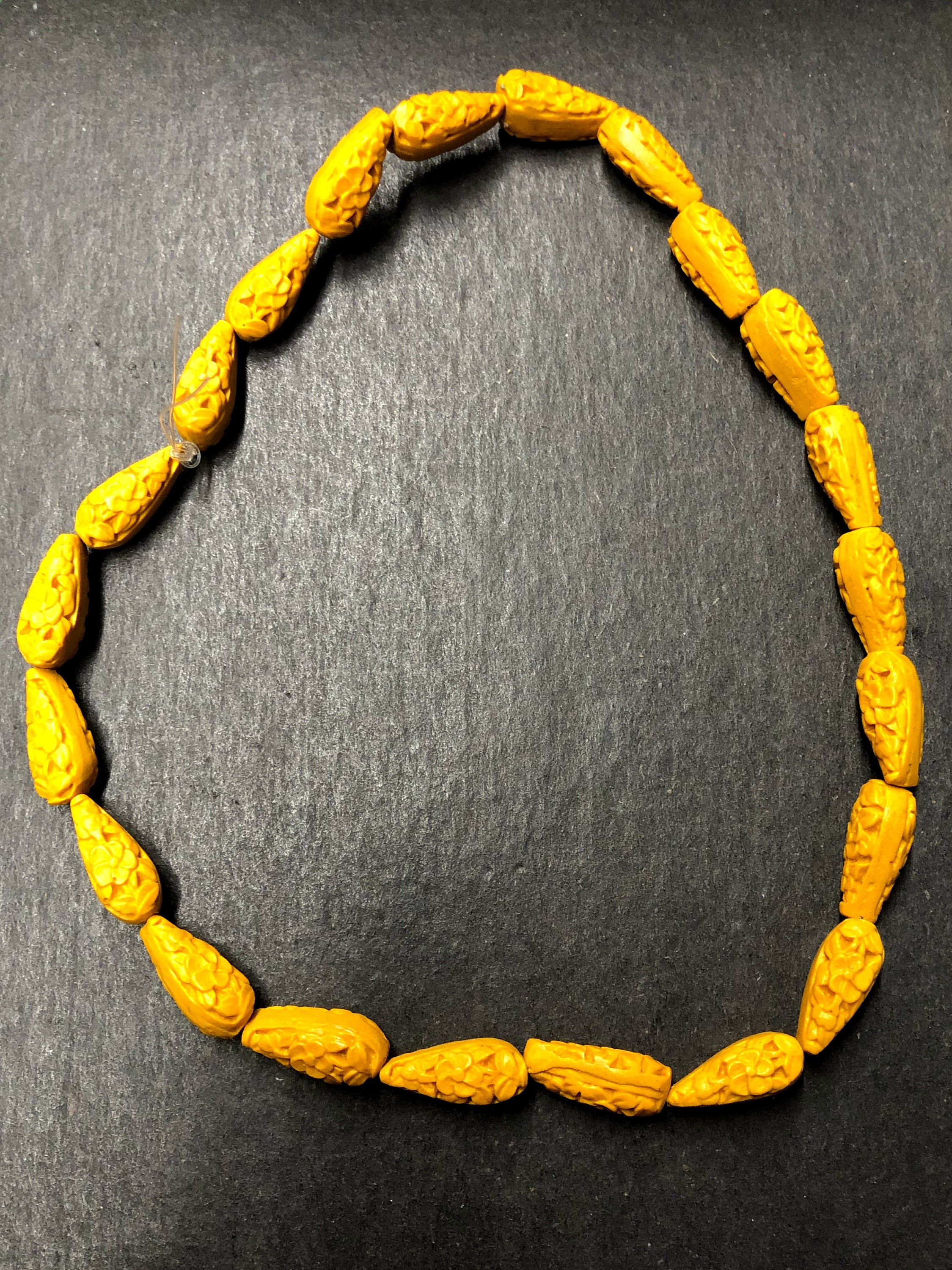 Cinnabar Lacquer Teardrop Beads Full Strand - Etsy