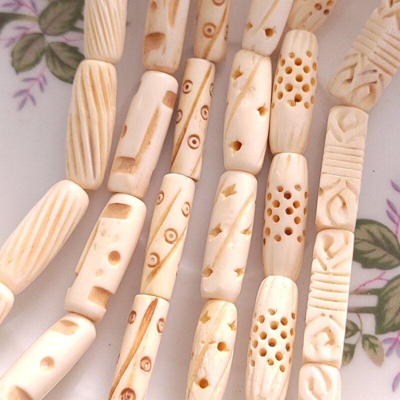 Hand Carved Beads - Etsy