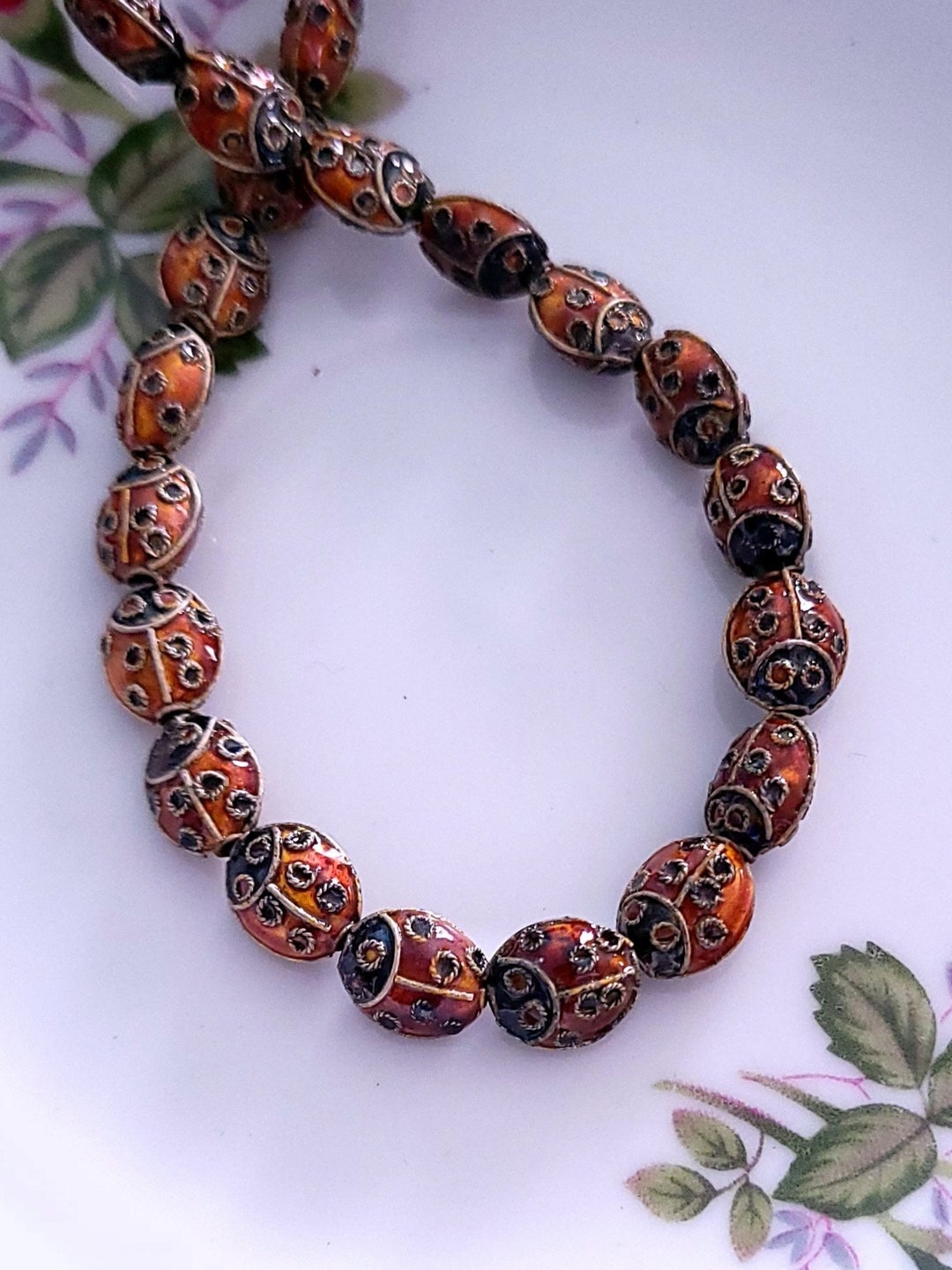 8x10mm Enamel Beads Small Ladybug - Etsy