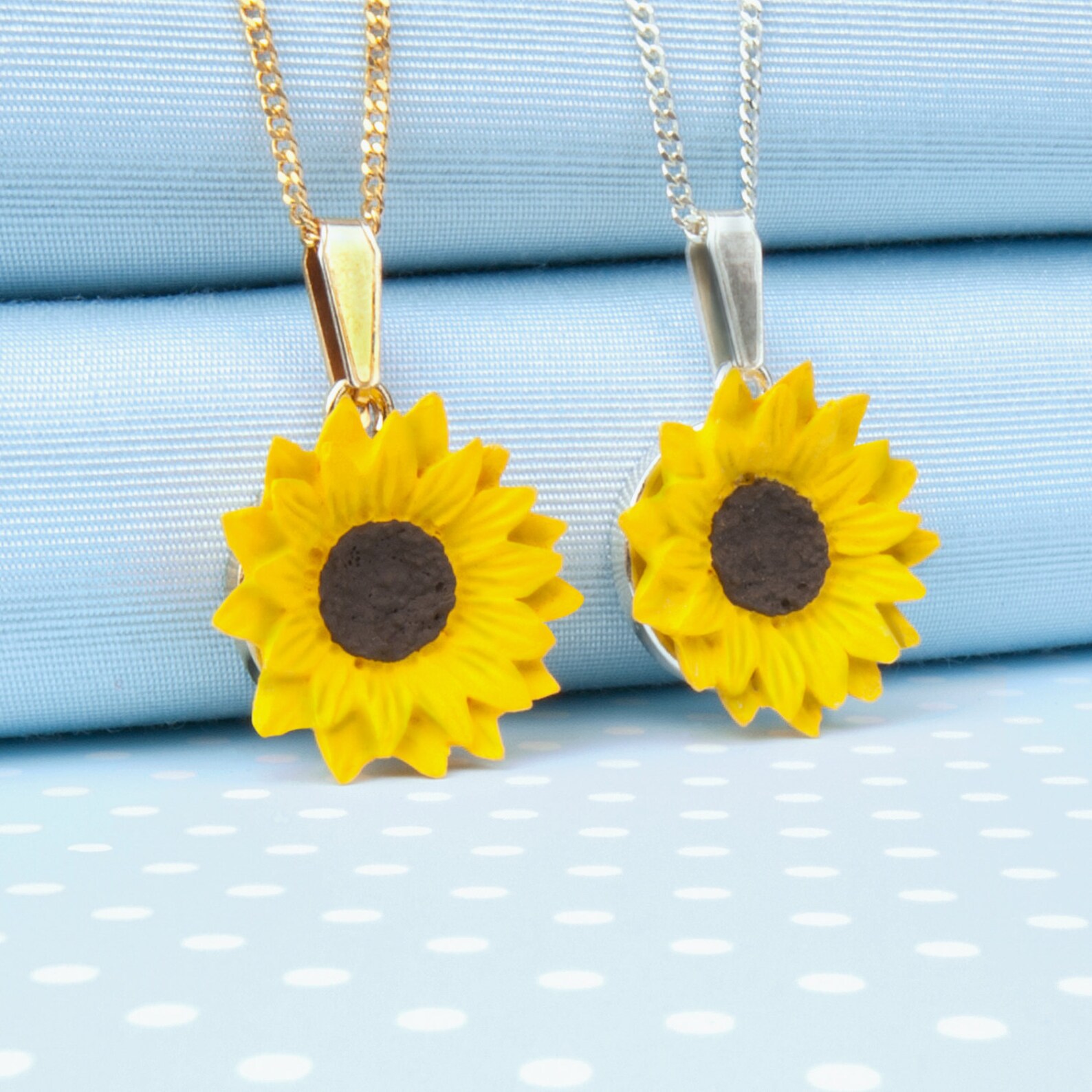 Sunflower Pendant Necklace | Etsy