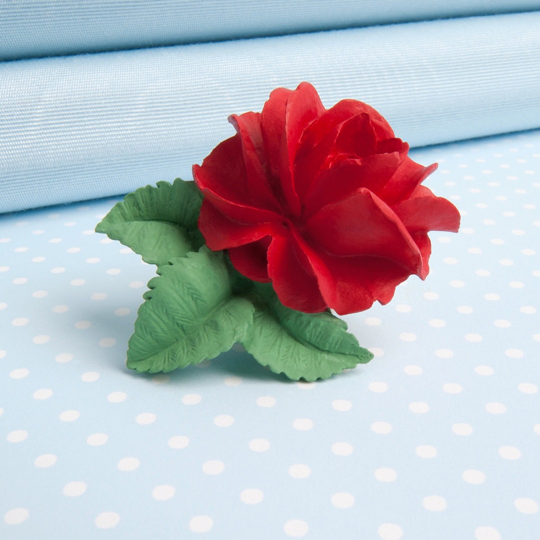 Hand Painted, Rose Brooch,hand Painted ,in Red,pink,white or Black - Etsy