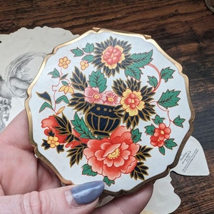 Vintage Stratton Imari Floral Powder Compact Mirror - Etsy