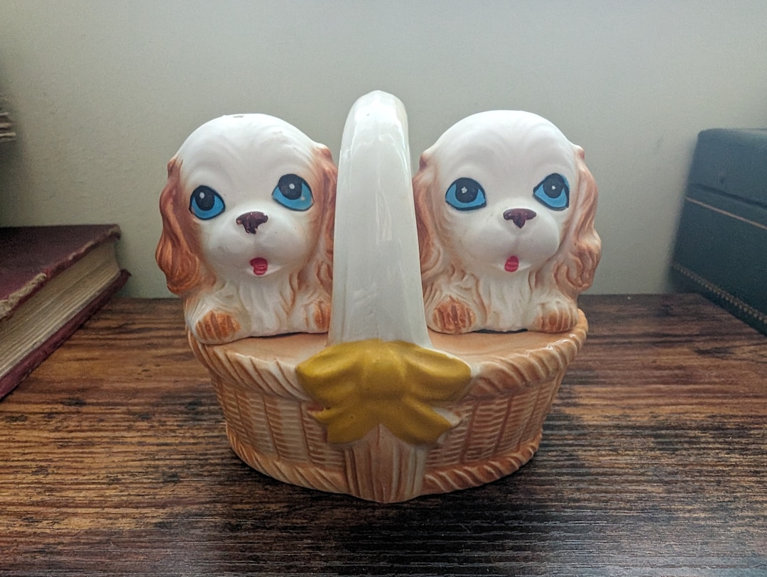 Vintage Made in Japan Ceramic Puppy Dog Salt and Pepper Shakers - Etsy