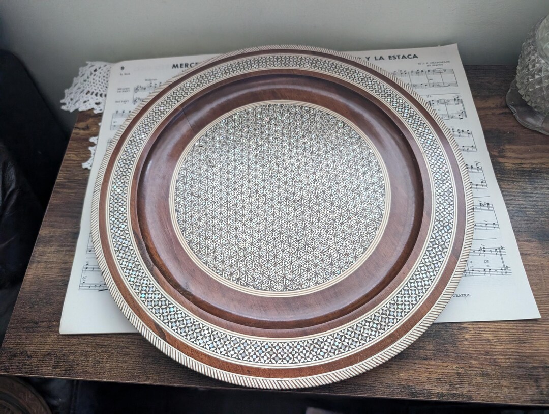 Antique Decorative Mother of Pearl Plate - Etsy