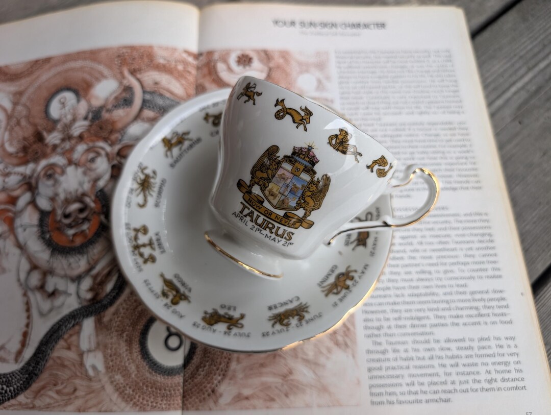 TAURUS Signs of the Zodiac Regal Bone China Tea Cup and Saucer - Etsy