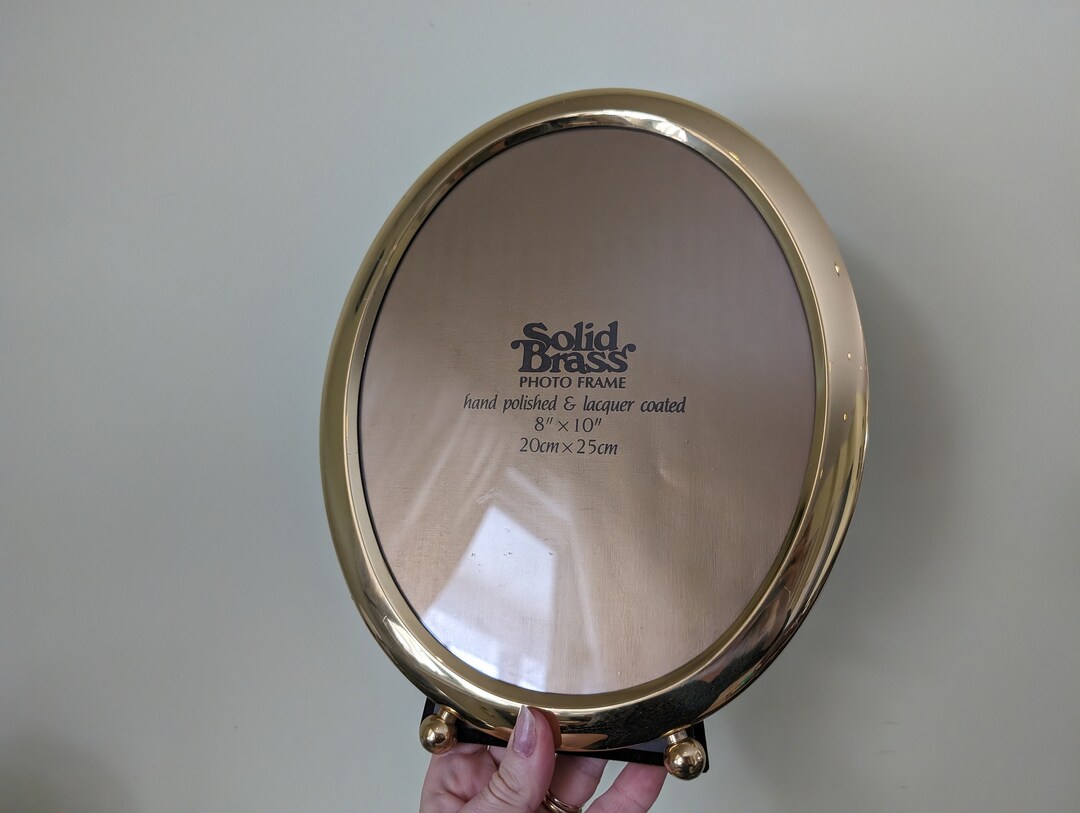 Vintage Solid Brass 8x10 Oval Frame - Etsy