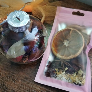 Witches Ball and Simmer Pot. Simmer Pot Includes Dried Orange, Cloves ...