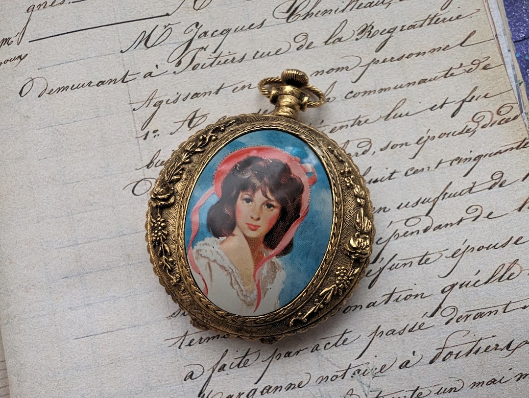 Vintage Max Factor Pocket Watch Style Creme Powder Compact Mirror - Etsy