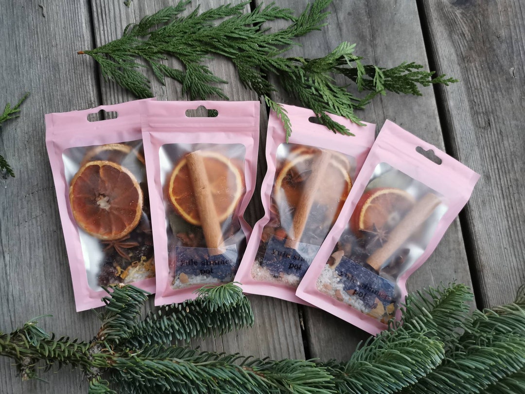 Simmer Pot Package, Set of 4. Include Cinnamon Stick, Dried Orange ...