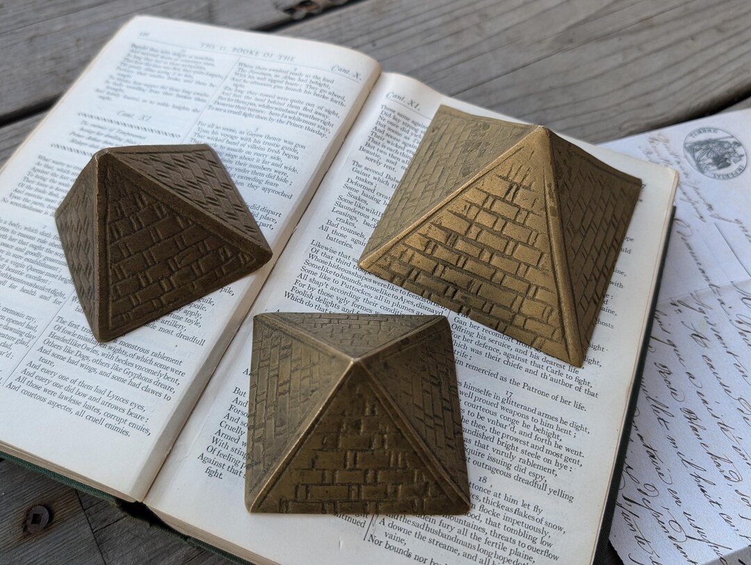 Set of 3 Vintage Brass Pyramids - Etsy