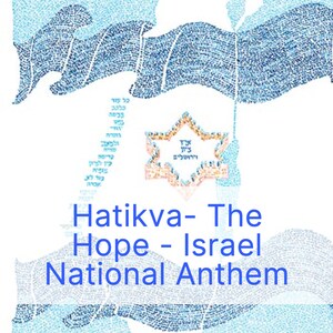 Hatikva- the Hope - Israel National Anthem - Etsy