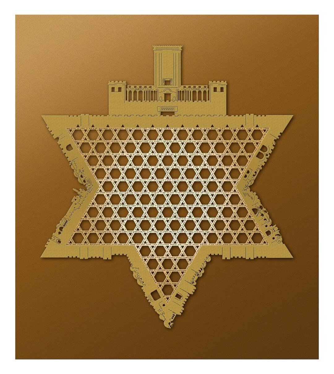 Jewish Star - Jerusalem Temple - Paper Cut - Etsy Israel