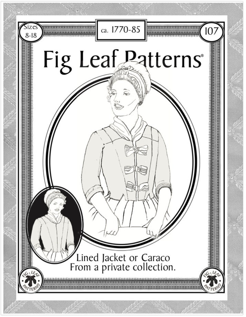 Fig Leaf Patterns 107 Jacket C. 1770-1785 Size 08 to 18 - Etsy
