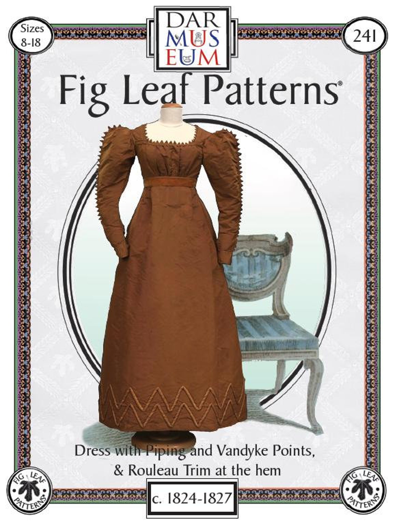 Fig Leaf Patterns® 241, Size 8-18, Day Dress, C.1824-1827 - Etsy