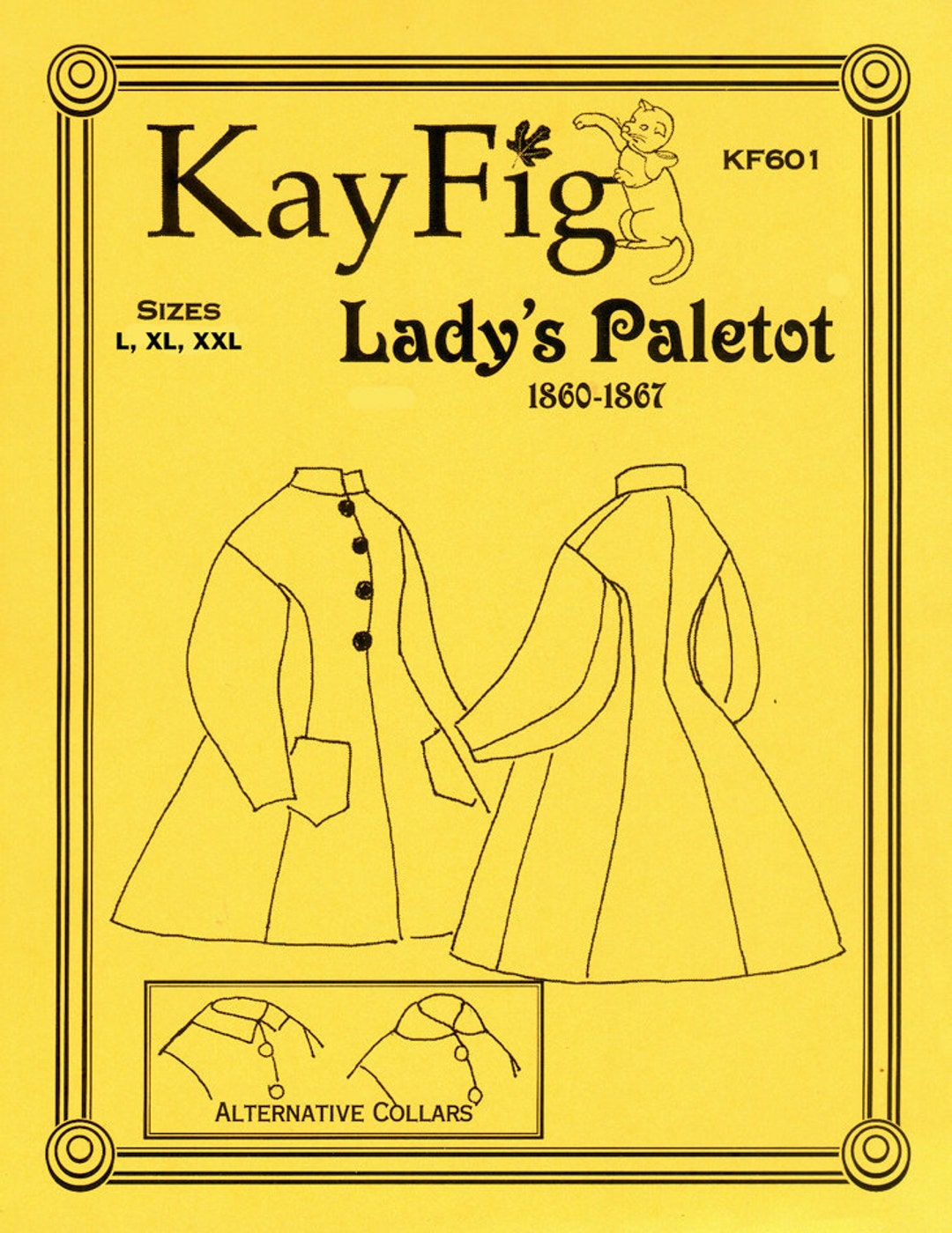 Kayfig Patterns 601, Paletot C. 1860-1867, L Xxl XXL - Etsy