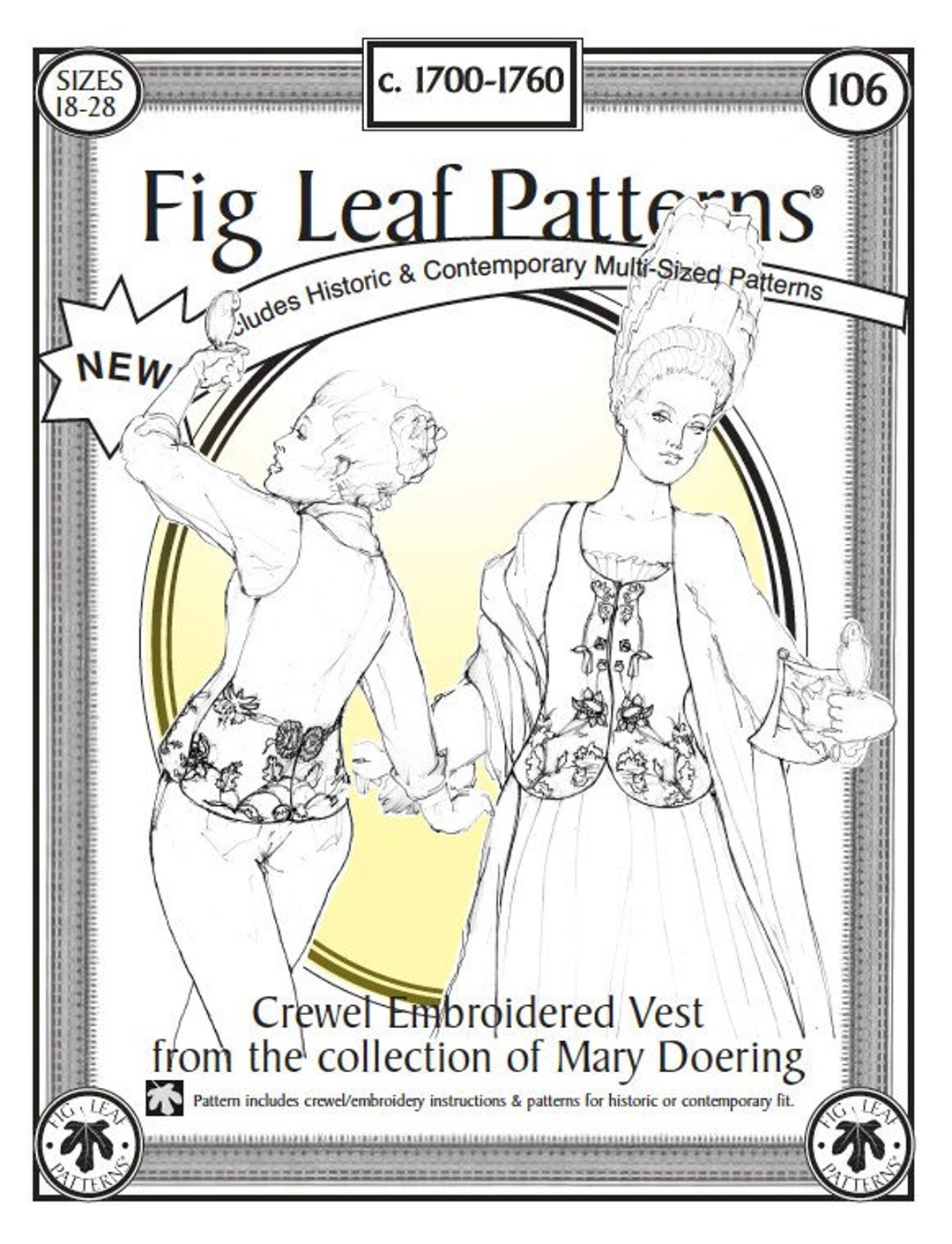 Fig Leaf Patterns 106, Size 18-28: Crewel Jumps, C. 1700-1760 - Etsy