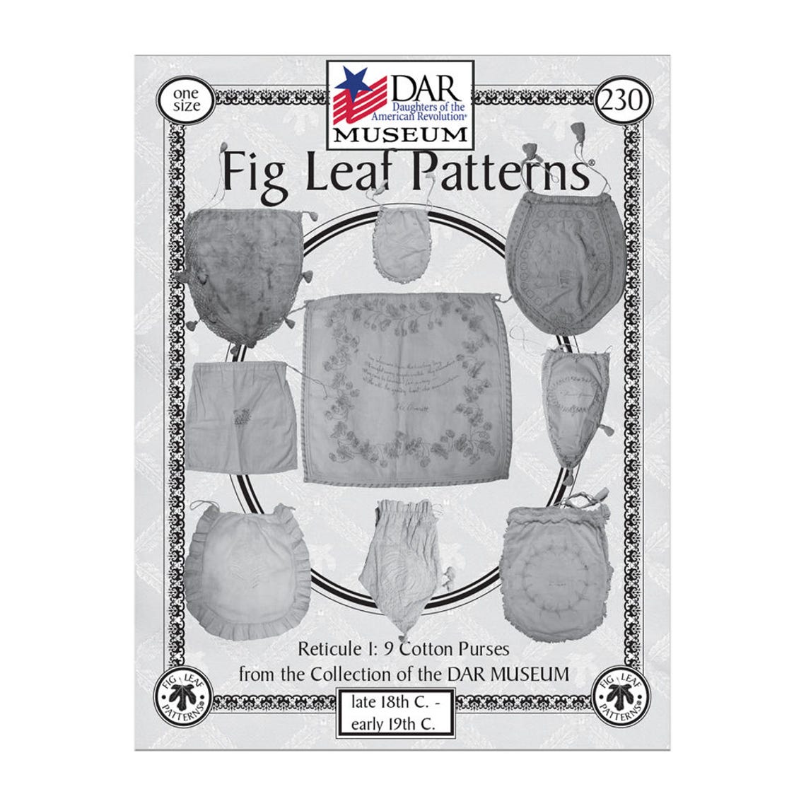 Fig Leaf Patterns® 230 Reticules 1: 9 Cotton Purses C. Late | Etsy