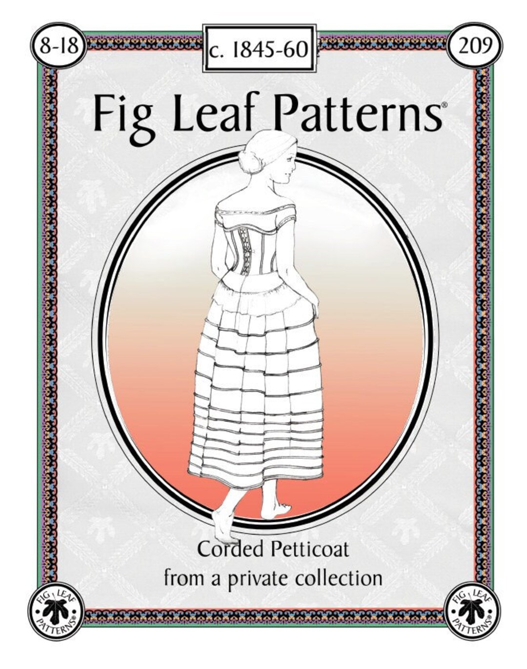 Fig Leaf Patterns 209, Corded Crinoline C. 1845-60, Size 08-18 - Etsy