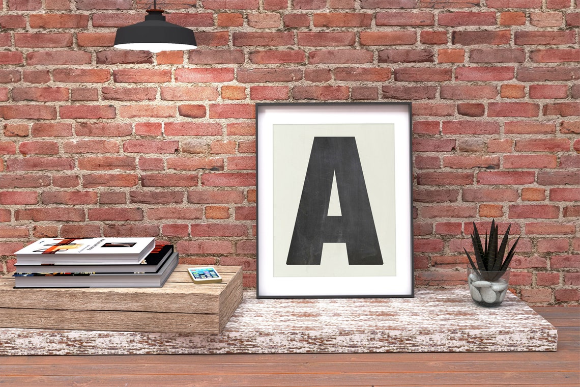 Single Letter Poster Print, Custom Typography, Giclee Art Print ...