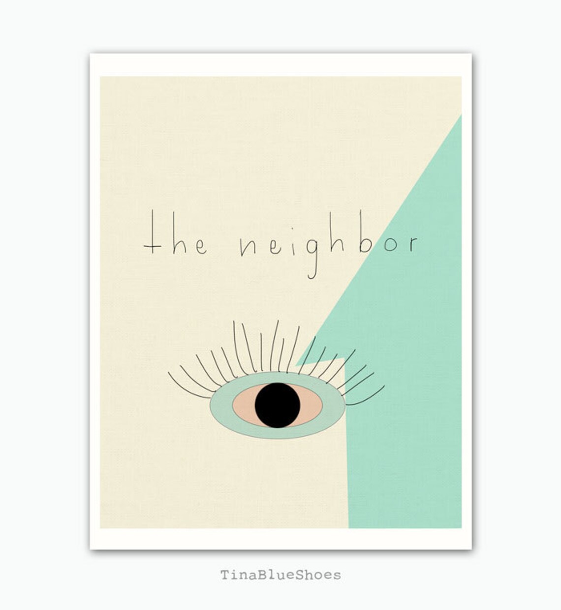 Typography Art Print the Neighbor - Etsy
