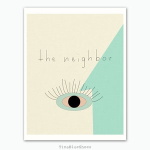 Typography Art Print the Neighbor - Etsy