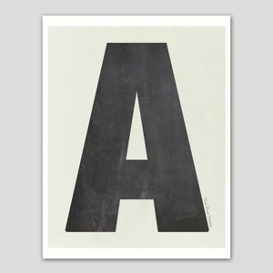 Single Letter Poster Print, Custom Typography, Giclee Art Print ...