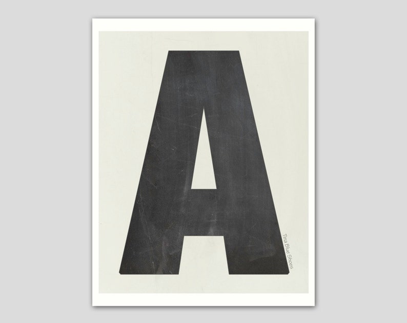 Single Letter Poster Print, Custom Typography, Giclee Art Print ...