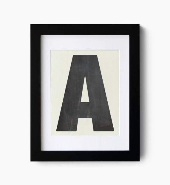 Single Letter Poster Print, Custom Typography, Giclee Art Print ...