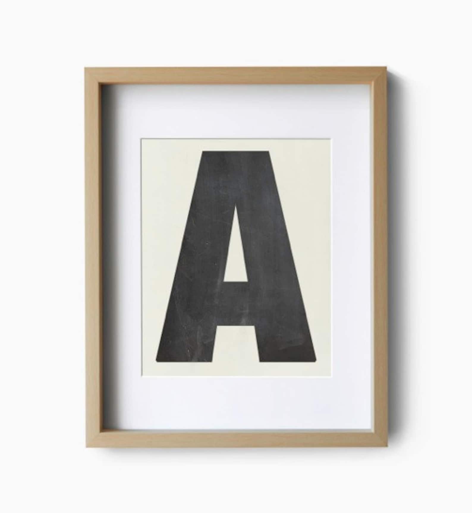 Single Letter Poster Print, Custom Typography, Giclee Art Print ...